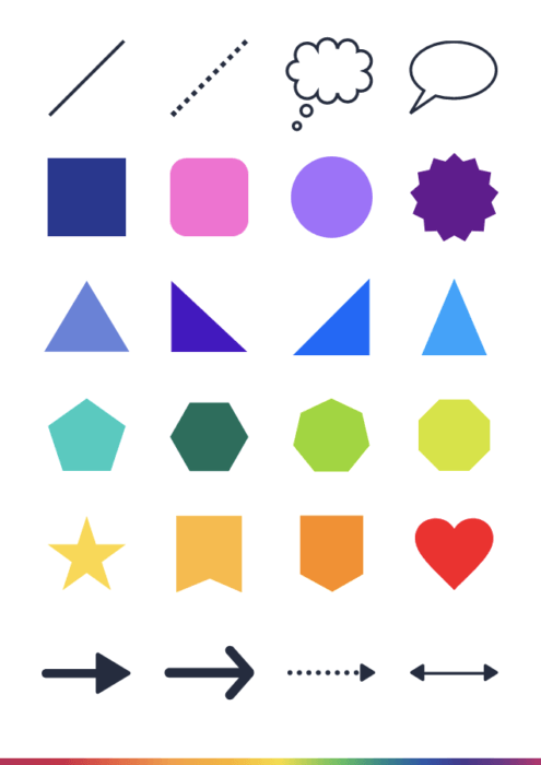 New shapes and icons in Book Creator - Book Creator app