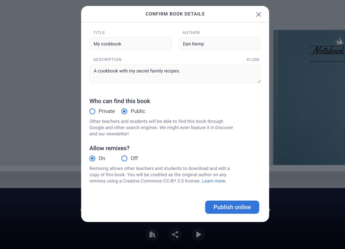 Book Creator update - remixing and analytics - Book Creator app