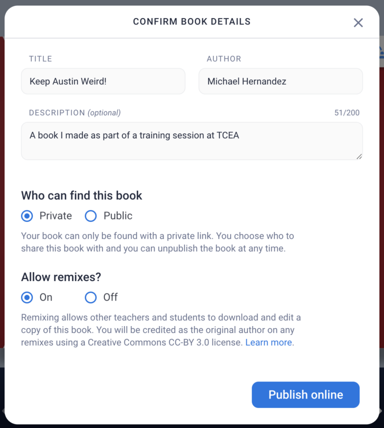 Workbooks with Book Creator - Book Creator app