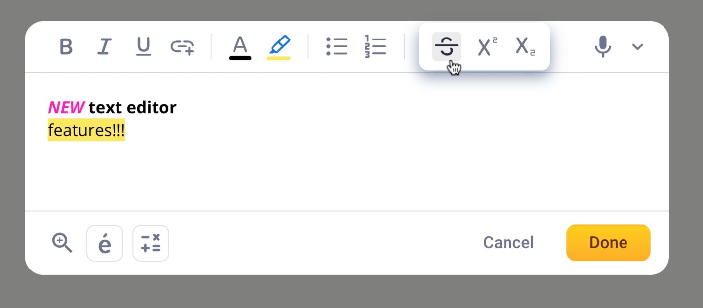 Feature update - more options in the text editor - Book Creator app